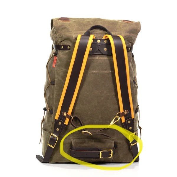 Green Custom Backpack For Dave | Bushcraft Handmade Waxed Canvas Backp