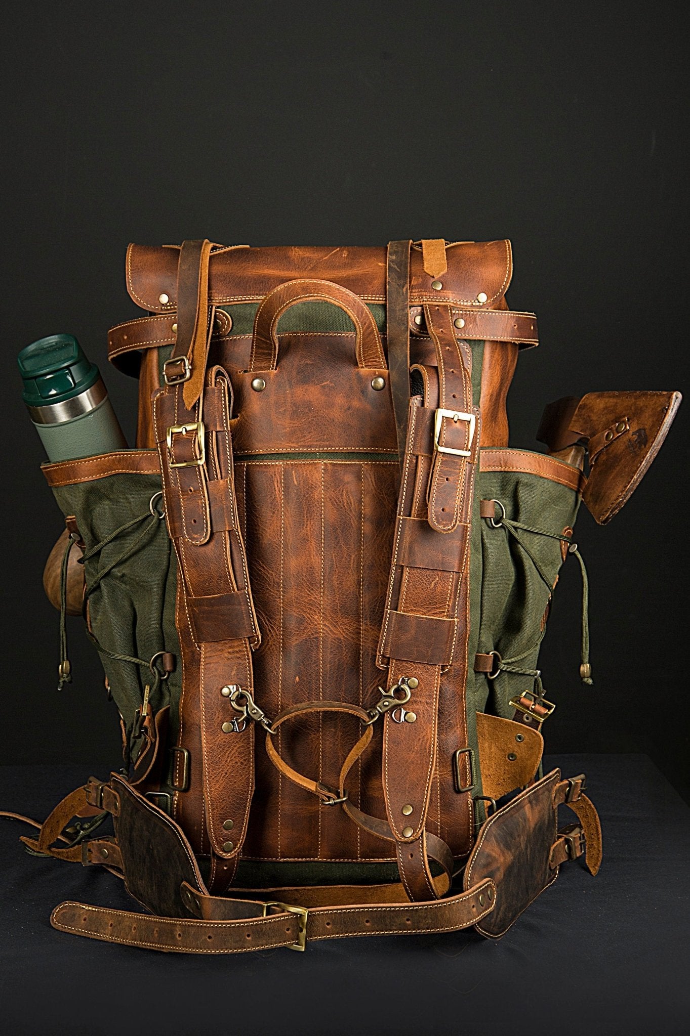 Bushcraft | Handmade Leather Waxed Canvas | Backpack | Rucksack | Bag ...