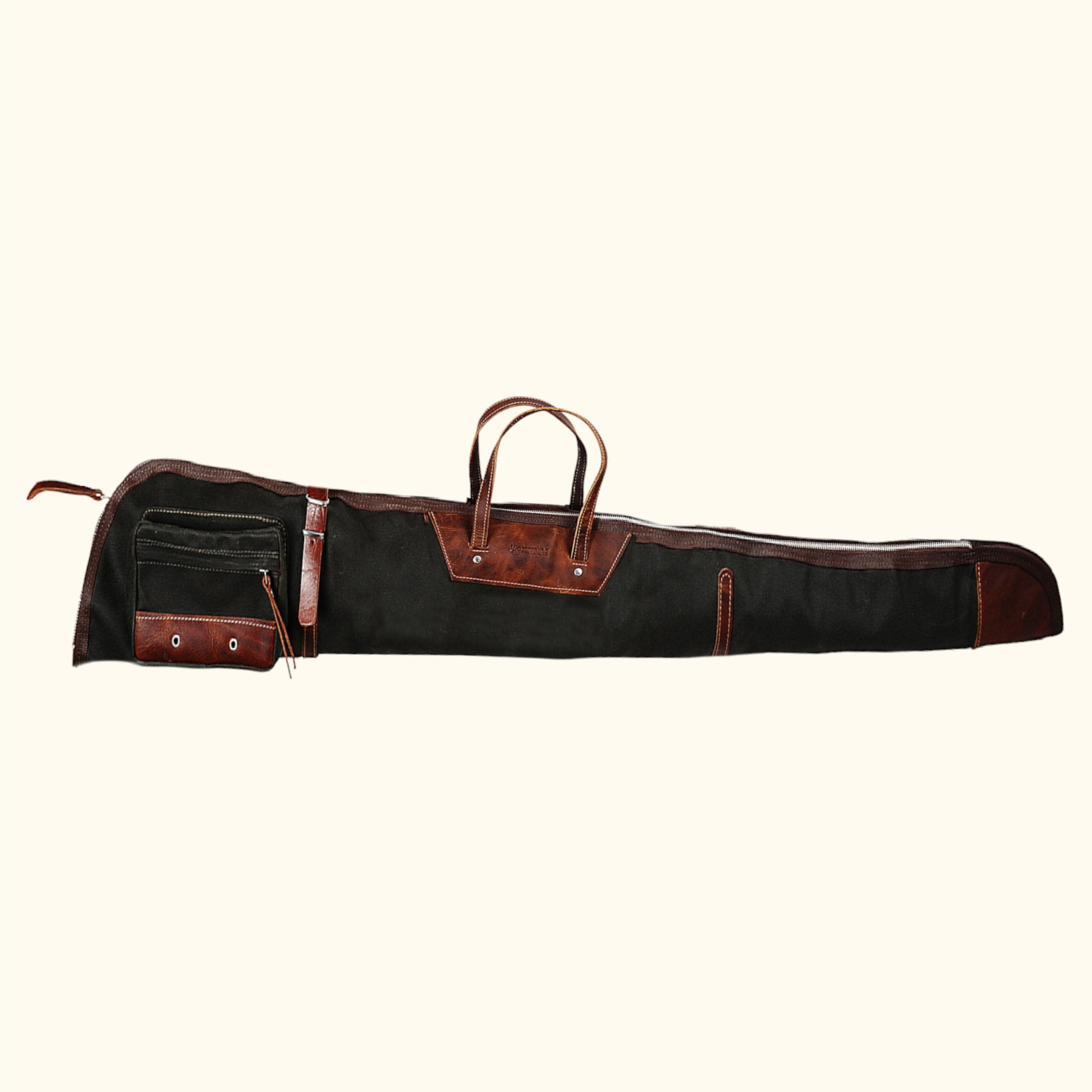Handmade Leather & Waxed Canvas Gun Case | Personalized Gift for Hunters