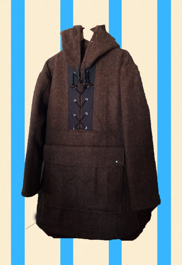 Bespoke Handmade Winter Anorak | Brown Felt, White Cashmere or Gray He