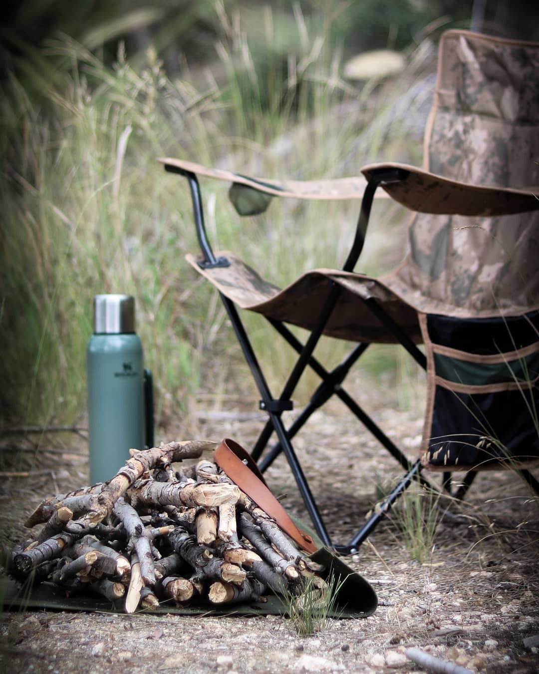 Canvas-Leather Bag Set. Wood Bag, Axe Bag, Knife Bag, Auger ...