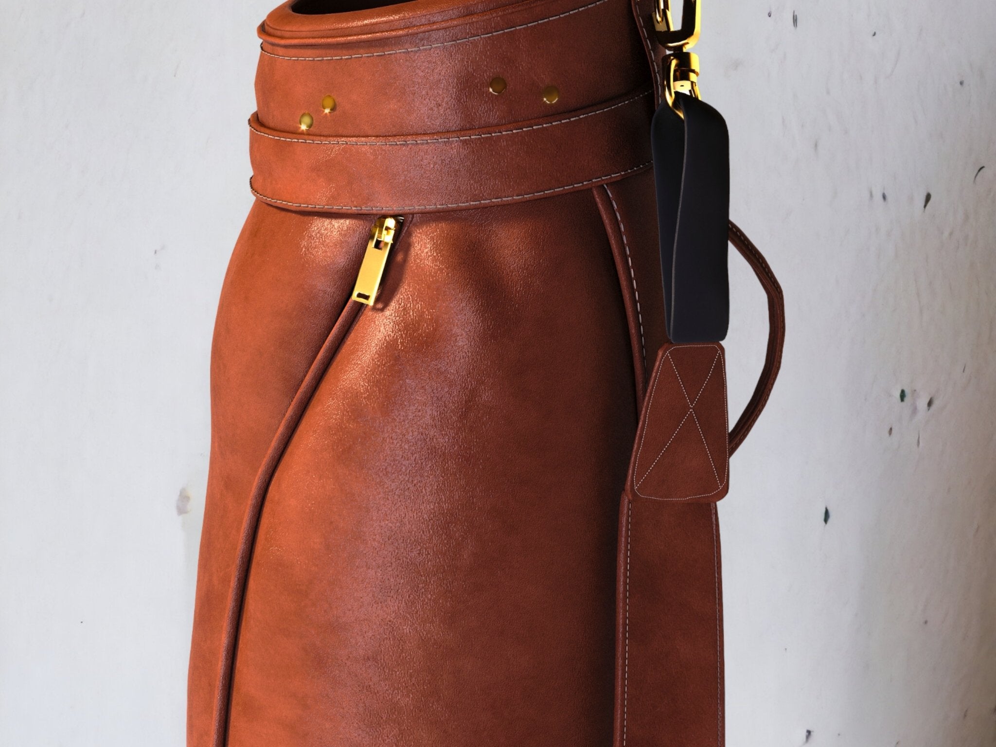 Handmade Leather and Canvas Golf Bag, Golf Stand, Sunday Bag