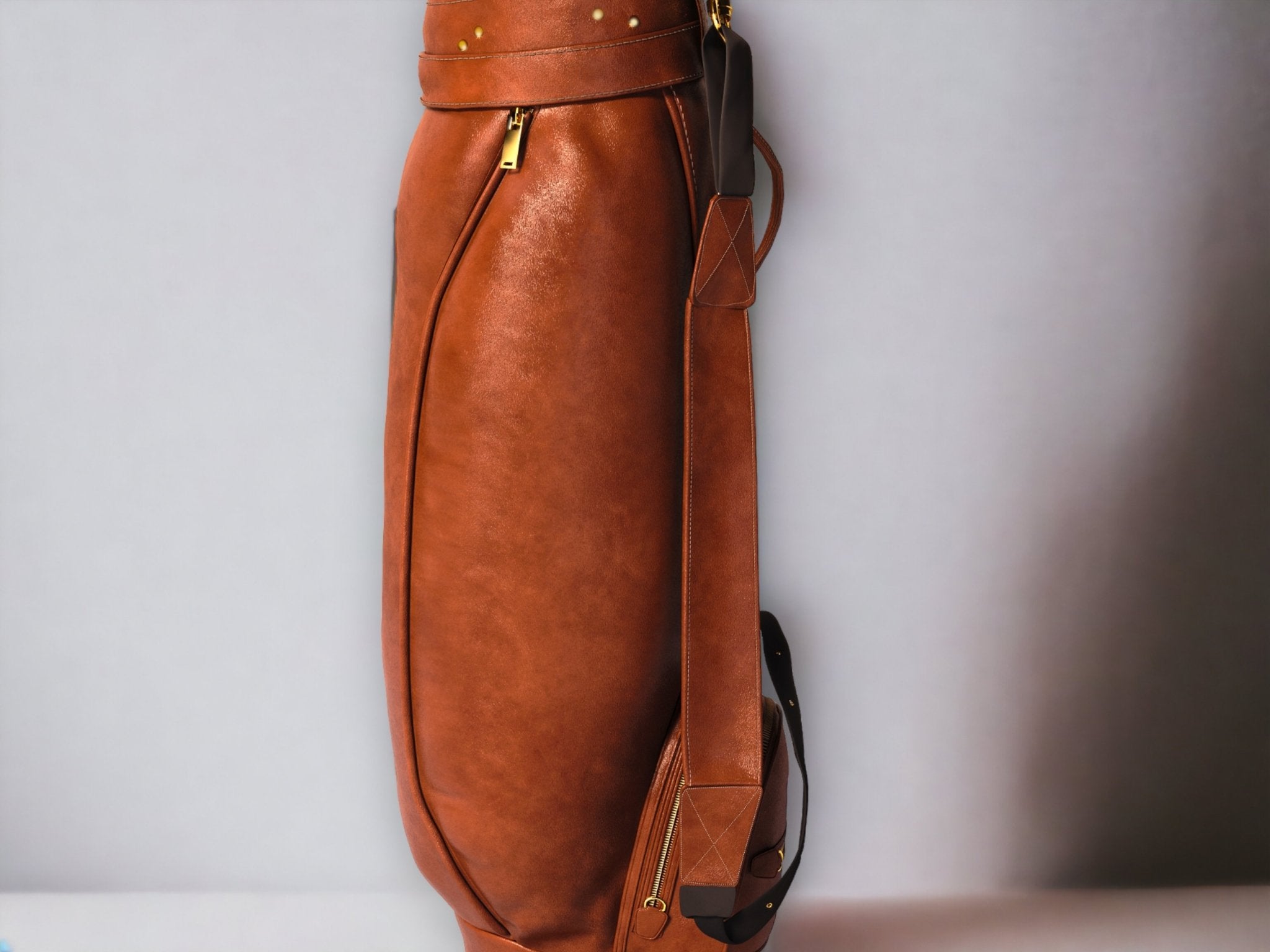 Handmade Leather and Canvas Golf Bag, Golf Stand, Sunday Bag