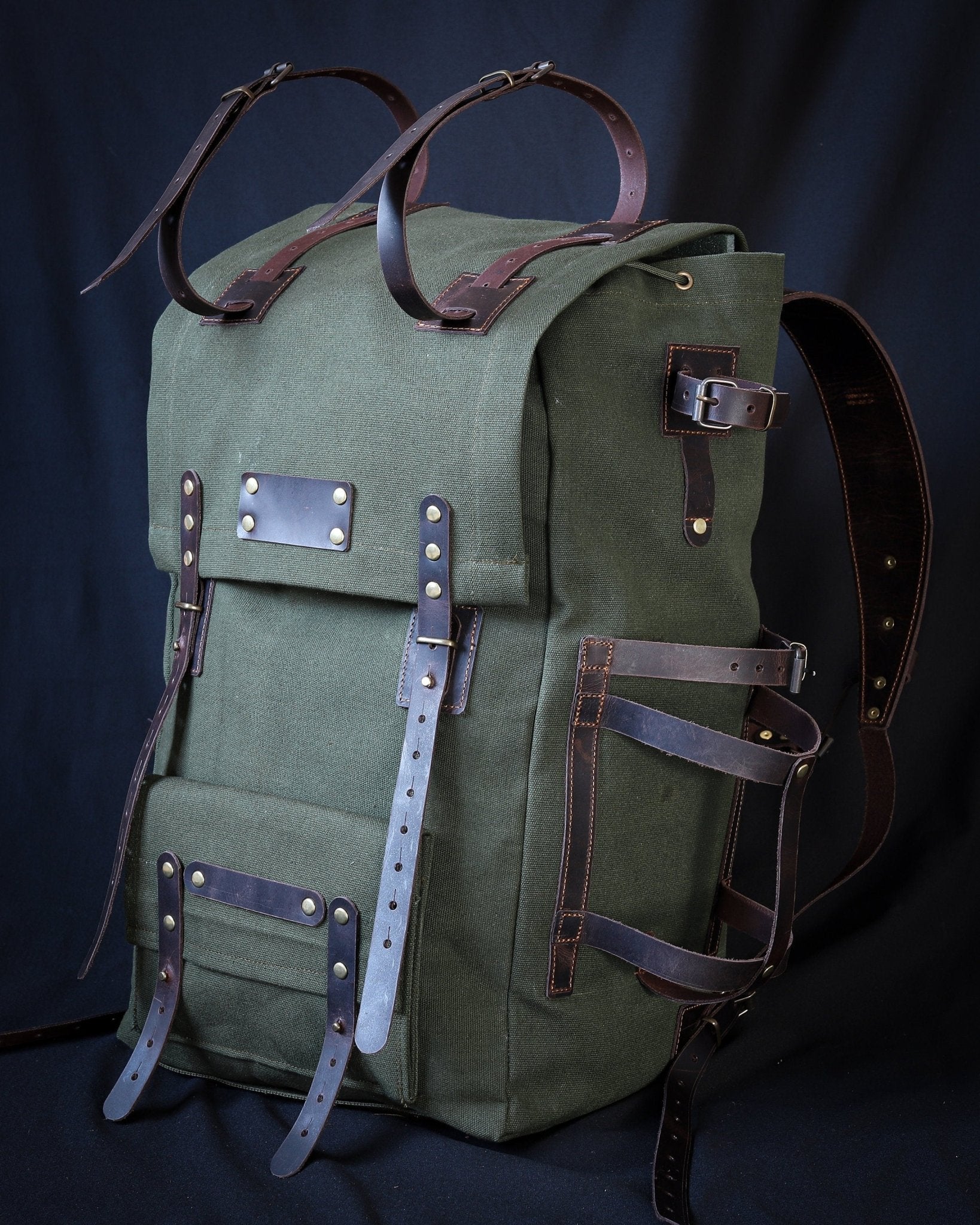 24 Hours Tested. Handmade Leather Canvas Bushcraft Backpack ...