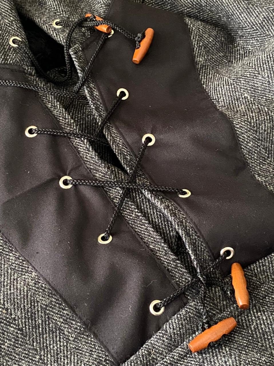 Handmade Bushcraft Wool Anorak. Mouflon Camping Anorak.
