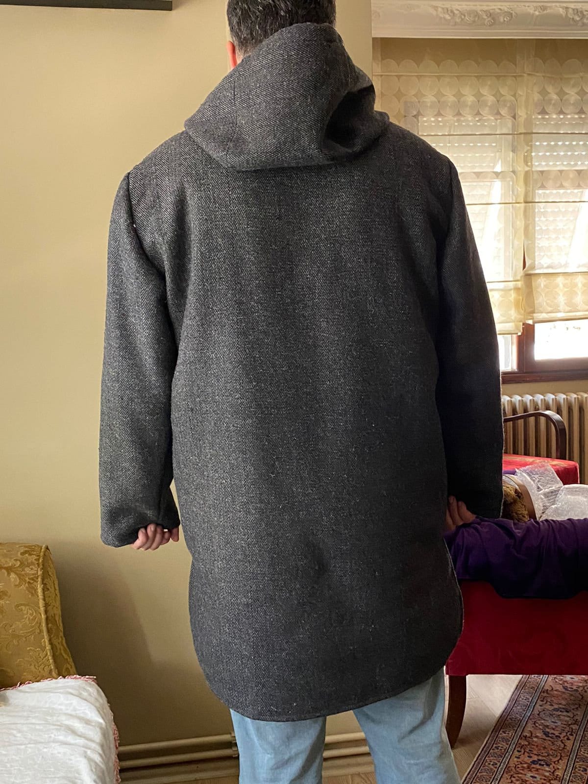 Handmade Bushcraft Wool Anorak. Mouflon Camping Anorak.