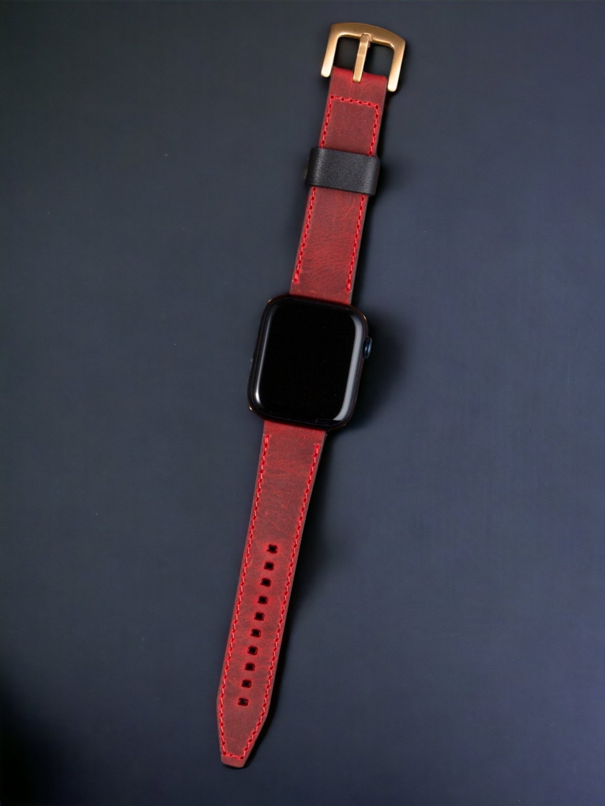 Red Leather Apple Watch Extra Strap – 99percenthandmade