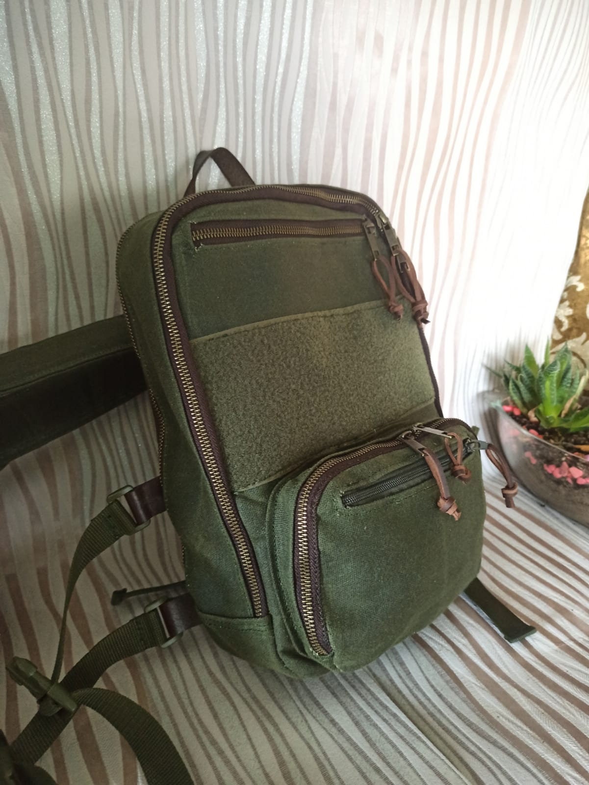 Tactical Chest Bag Chest rig Flatpack Set, Handmade leather and canvas ...