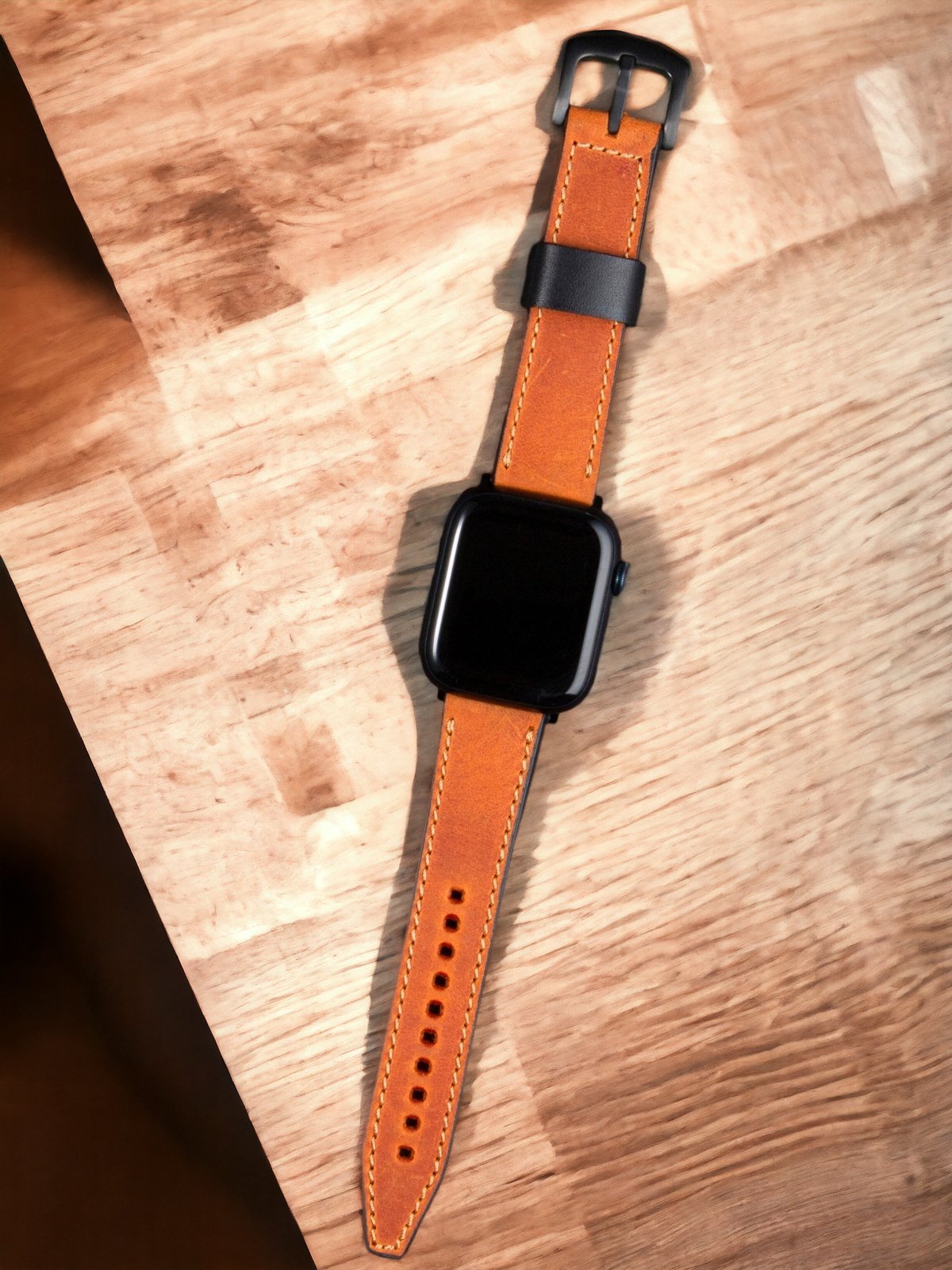 Tan Leather Apple Watch Extra Strap