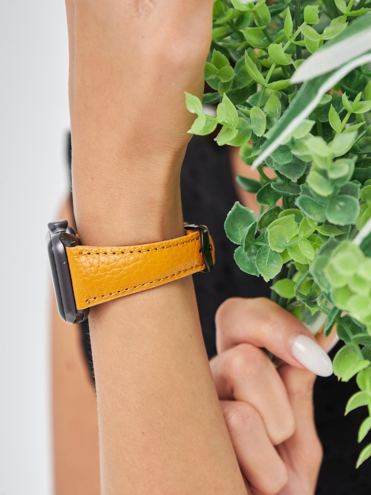 Yellow Leather Apple Watch Extra Slim Strap